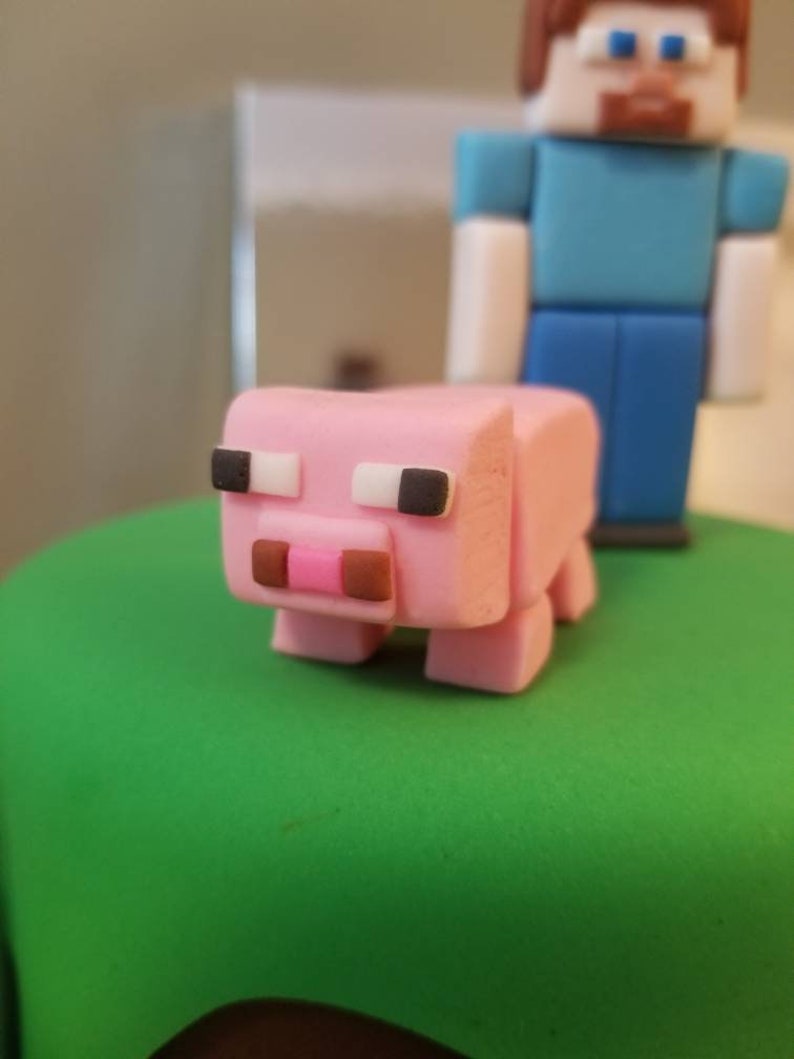Minecraft Fondant Edible Cake Topper Set - Etsy UK