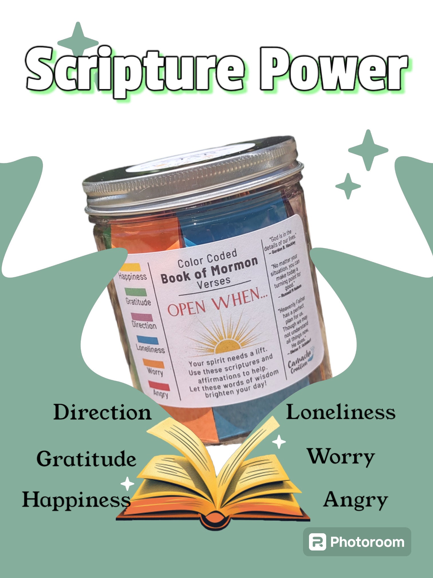Book of Mormon Scripture Jar: Color-coded Verses for Emotions - Etsy