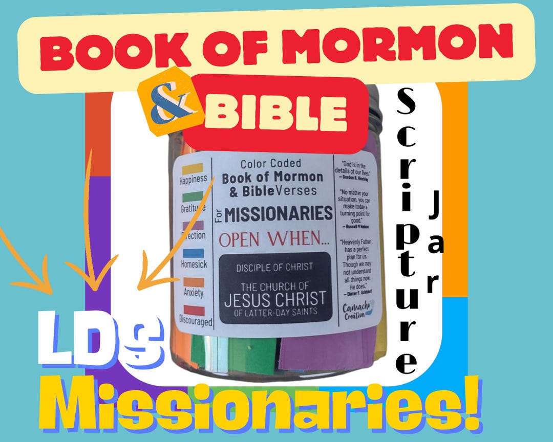 LDS Missionary Book of Mormon Bible Color Coded Emotion Scripture Jar ...