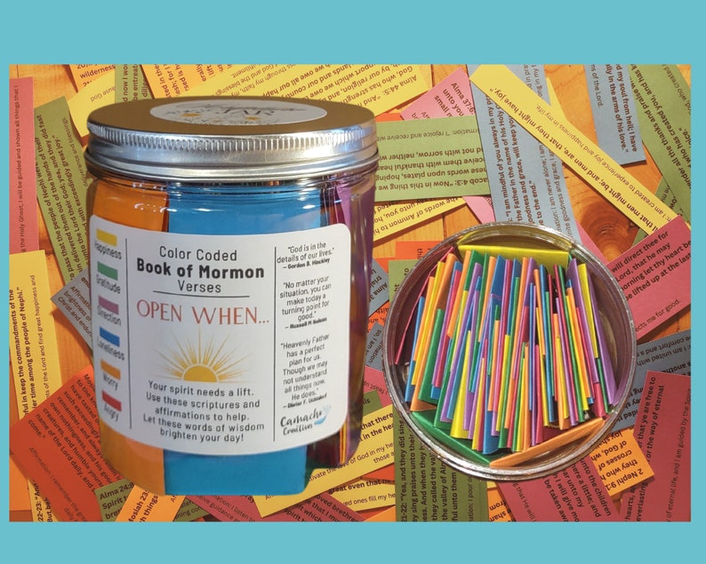 Book of Mormon Scripture Jar: Color-coded Verses for Emotions - Etsy