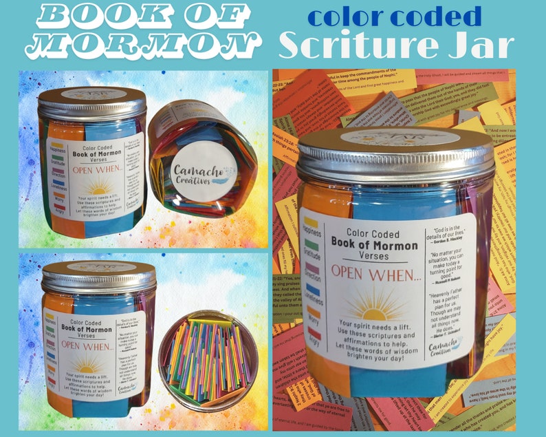 Book of Mormon Scripture Jar: Color-coded Verses for Emotions - Etsy
