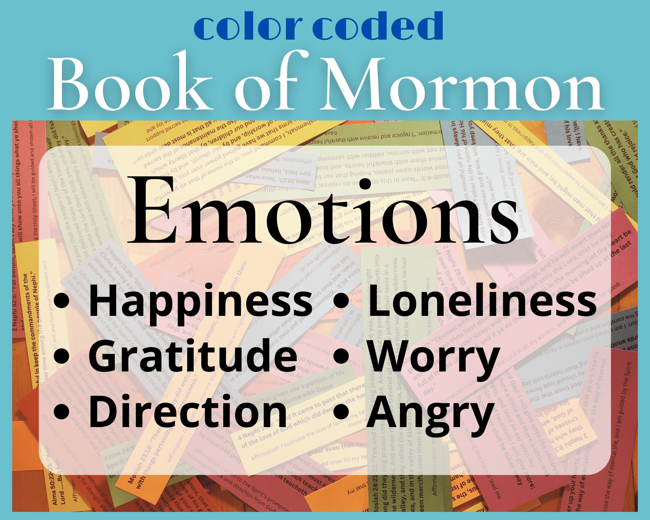 Book of Mormon Scripture Jar: Color-coded Verses for Emotions - Etsy