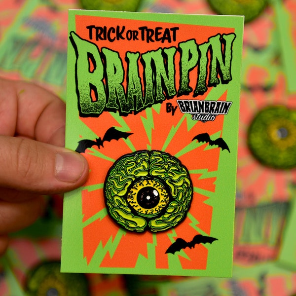 Brain Pin - Etsy