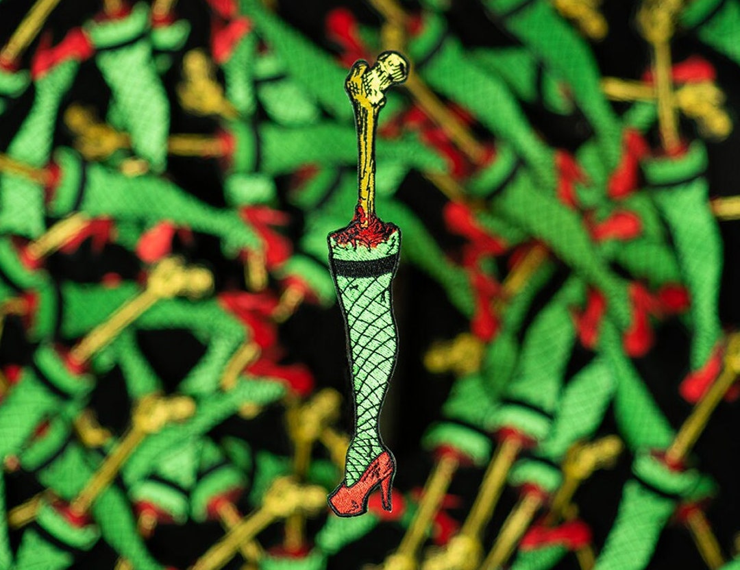 Zombie Leg Embroidered Patch - Etsy
