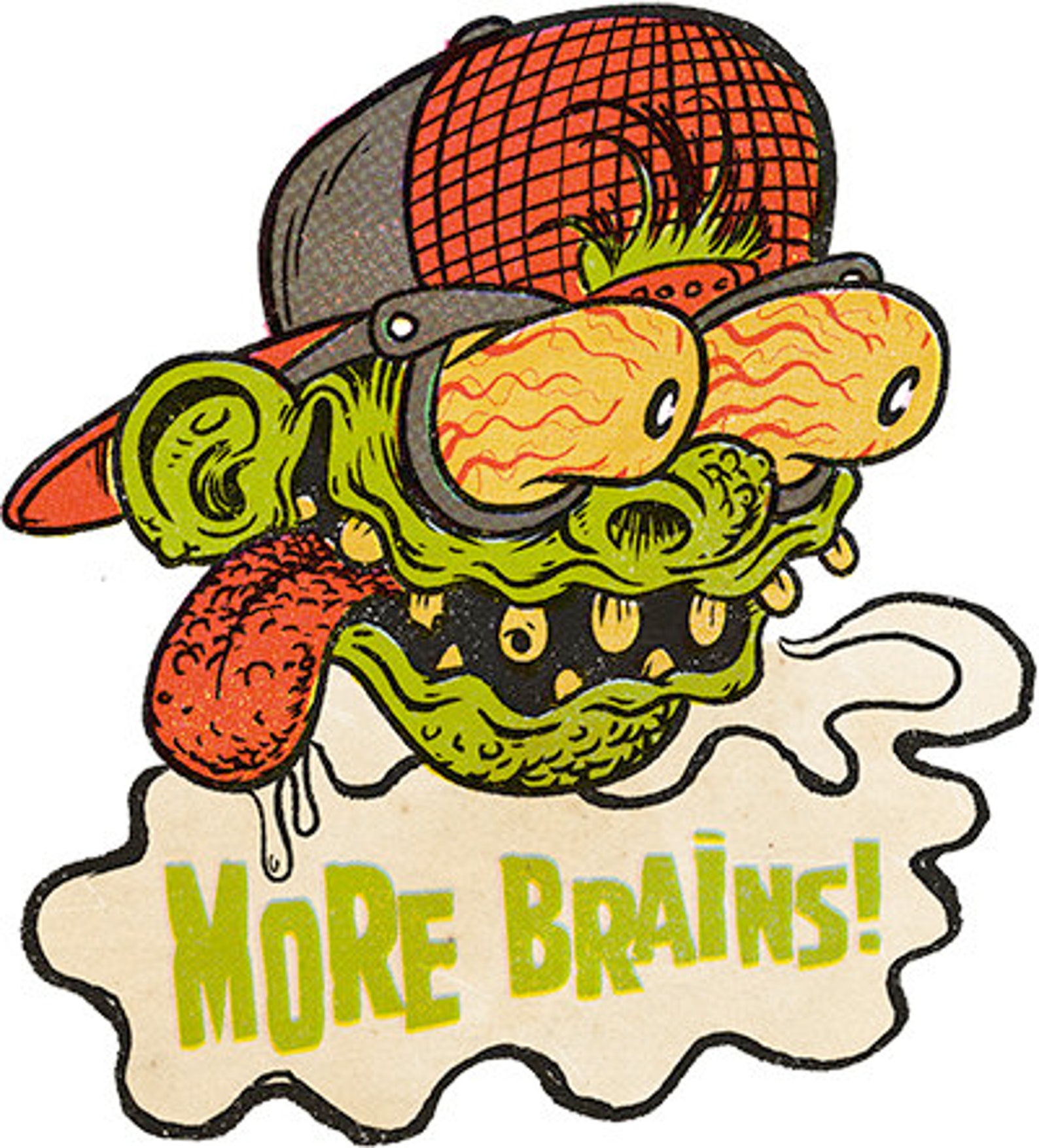 Zombie Nerd Sticker - Etsy