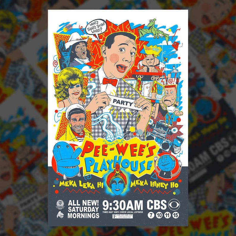 Pee Wee's Playhouse Poster - Etsy