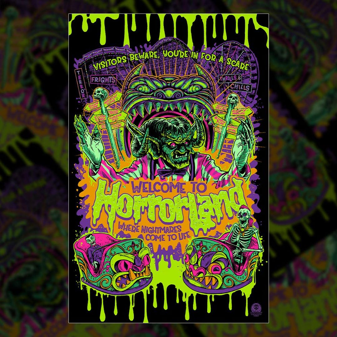 Welcome to Horrorland Poster - Etsy