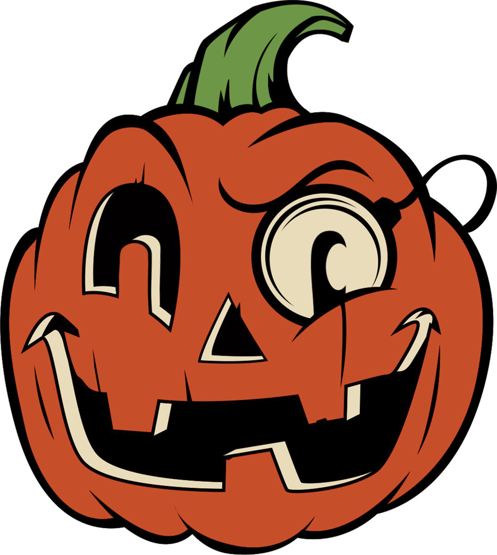 Retro Halloween Hooligan Jack O Lantern Sticker | Etsy