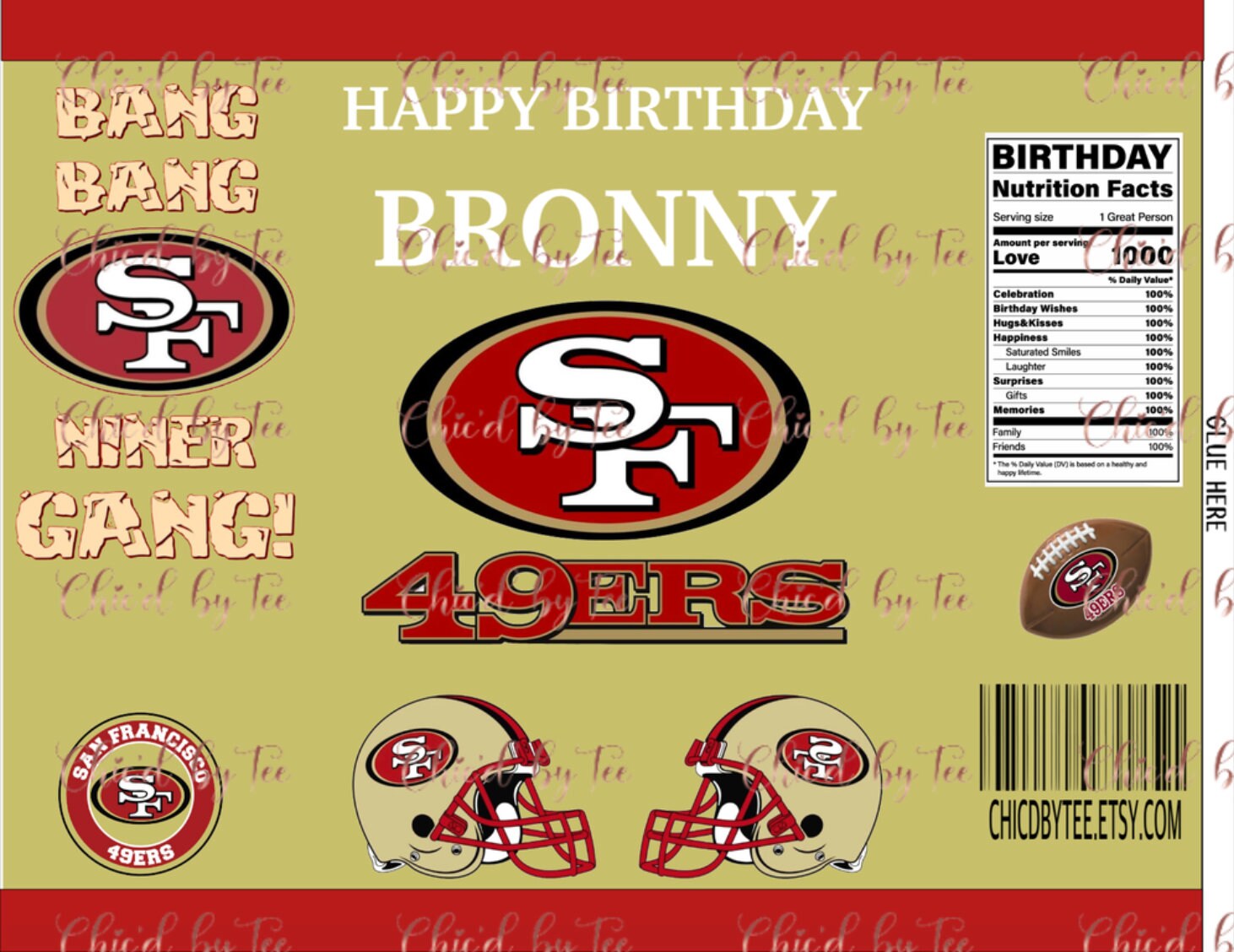 San Francisco 49ers CHIP BAG - Etsy