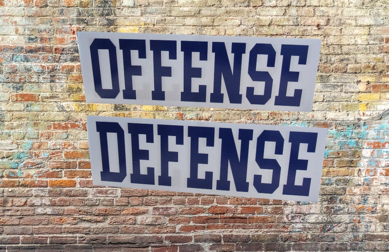 Offense/Defense Coroplast Cheer Sign | Etsy