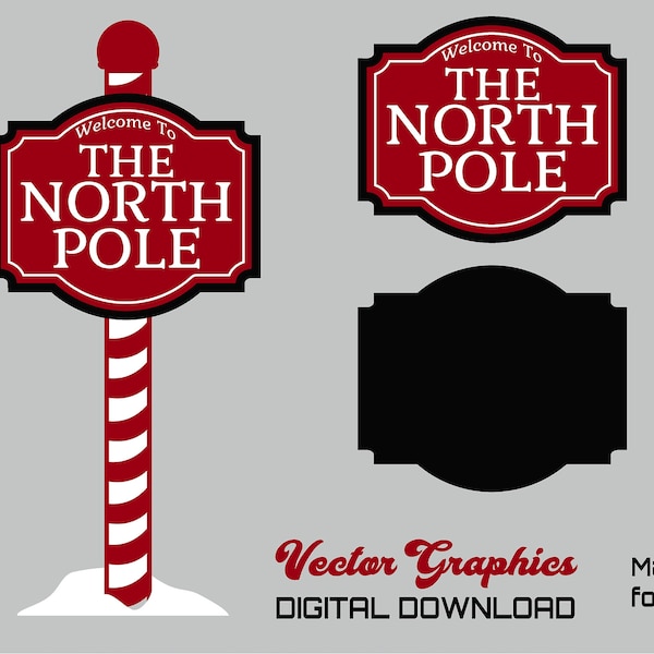 North Pole Sign - Etsy