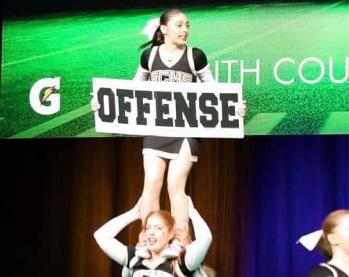 Offense/defense PVC Cheer Sign - Etsy