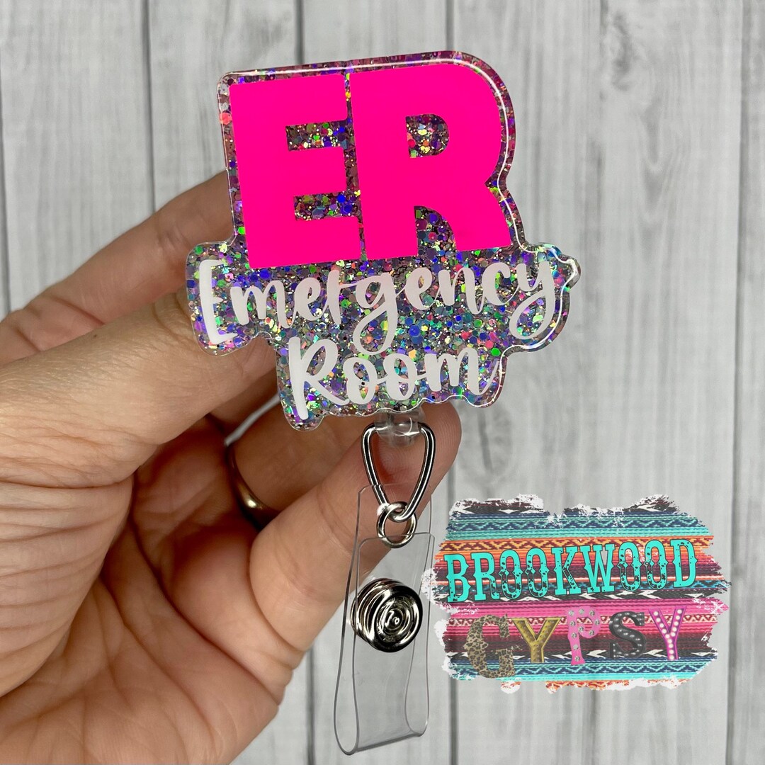ER Nurse Badge Reel,emergency Room Nurse Badge Reel, Nurses Badge Reel ...