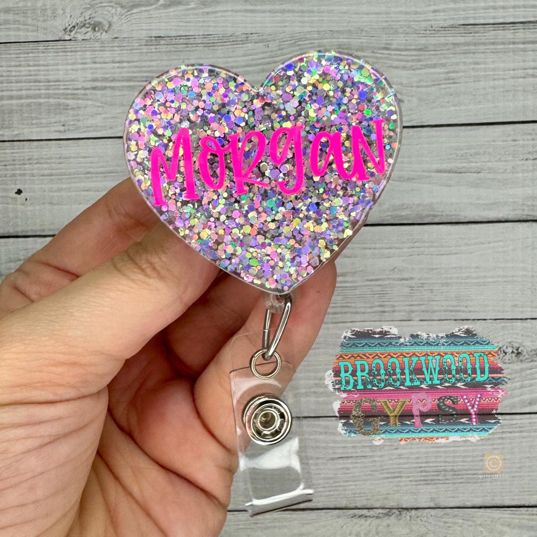 Name Badge Reel,monogram Badge Reel, Nurses Badge Reel,personalized ...