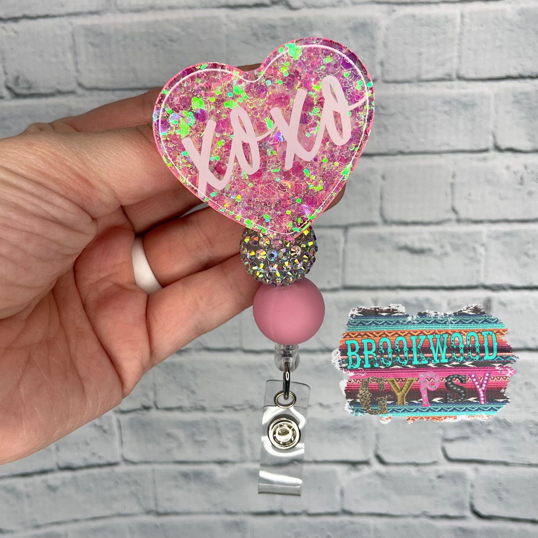 Valentines Badge Reel,nurses Badge Reel,heart Badge Reel, Medical Badge ...