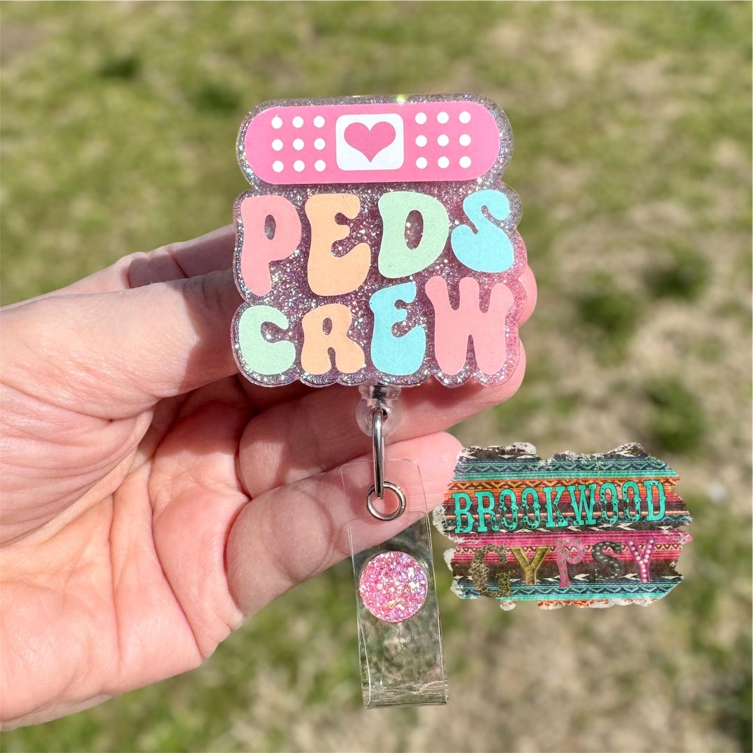 PEDS Nurse Badge Reel,pediatric Nurse Badge Reel,pediatrics Badge Reel ...