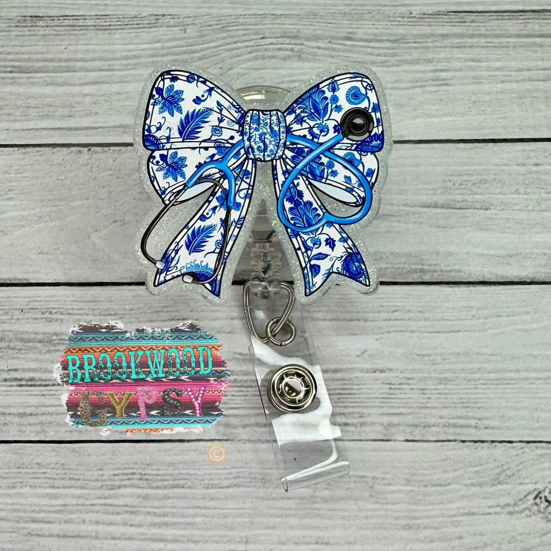 Coquette Bow Badge Reel,girly Badge Reel,nurses Badge,nurses Gift,cute ...