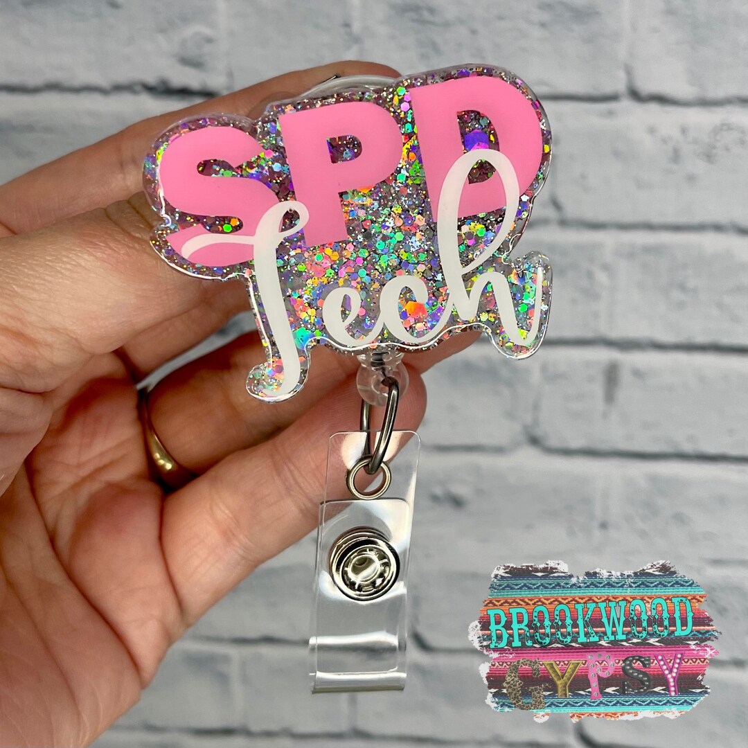 SPD Tech Badge Reel,sterile Processing Tech Badge Reel,medical Badge ...