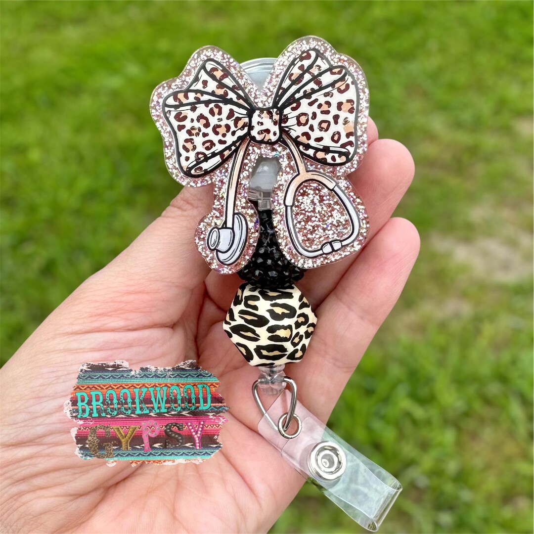Coquette Bow Badge Reel,girly Badge Reel,nurses Badge,nurses Gift,cute ...