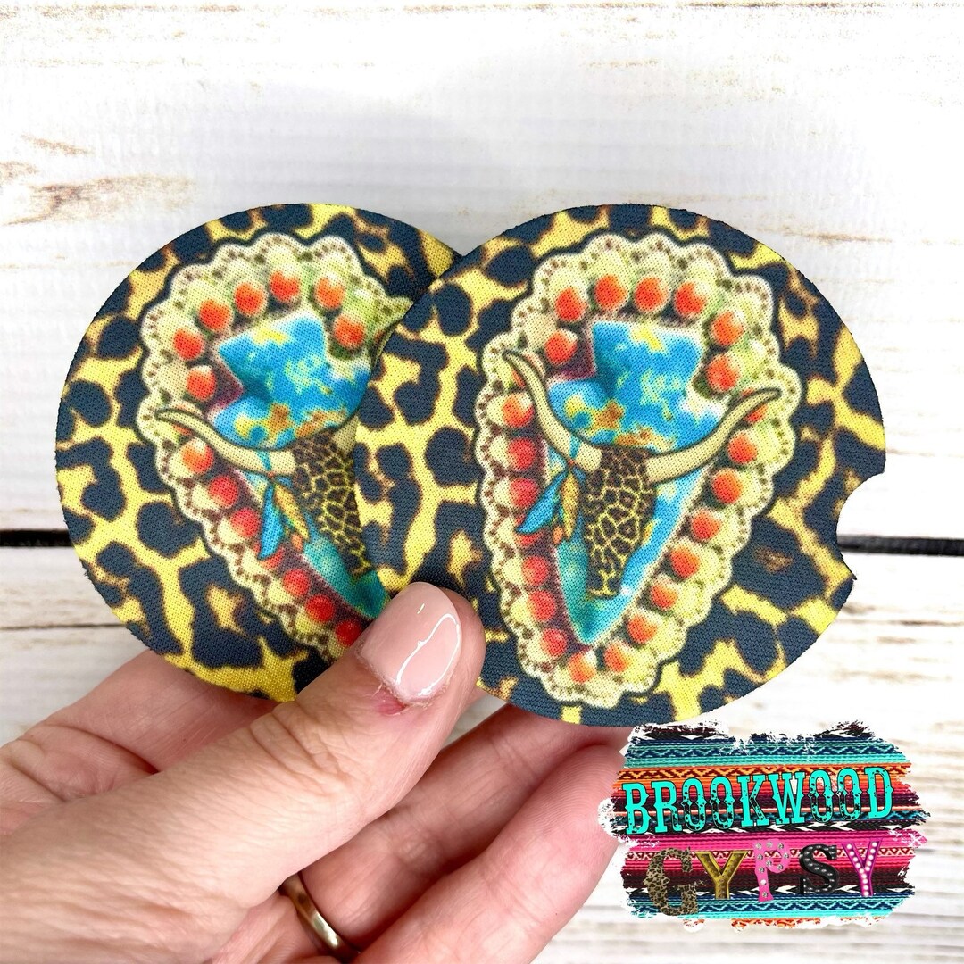 Concho Car Coasters,cactus Car Coasters,western Car Coasters,auto ...