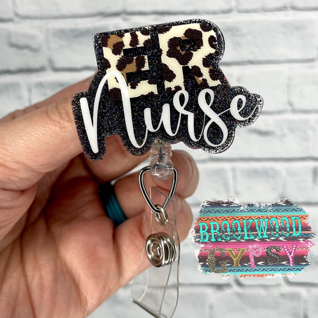 ER Nurse Badge Reel,emergency Room Nurse Badge Reel, Nurses Badge Reel ...