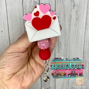 Valentines Badge Reel,nurses Badge Reel,heart Badge Reel, Medical Badge ...