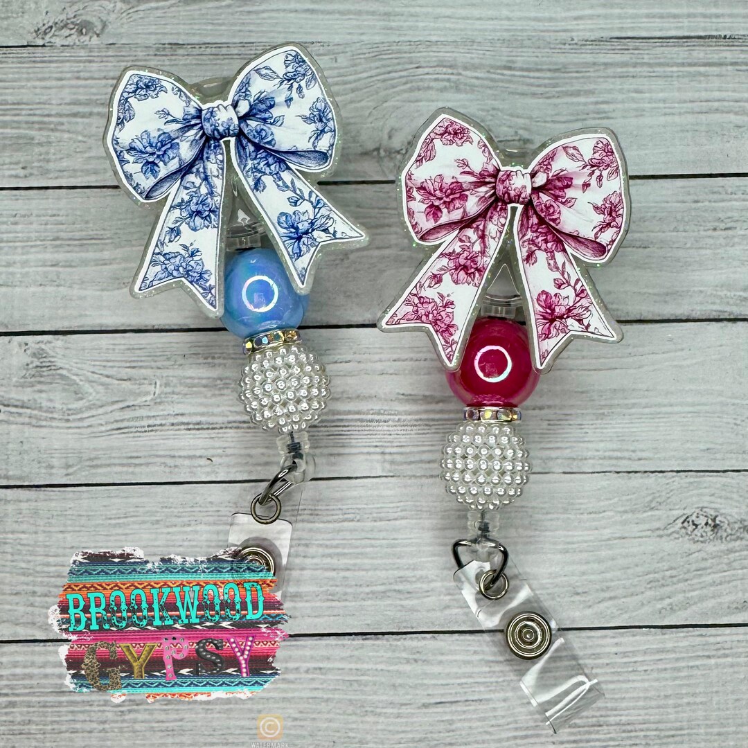 Coquette Bow Badge Reel,girly Badge Reel,nurses Badge,nurses Gift Badge ...