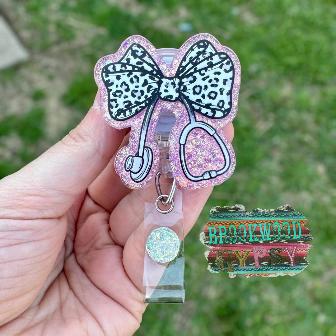 Coquette Bow Badge Reel,girly Badge Reel,nurses Badge,nurses Gift,cute ...