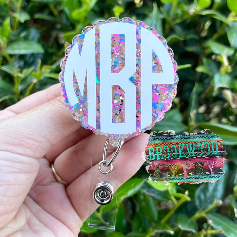 Epoxy Name Reel Badge - Etsy