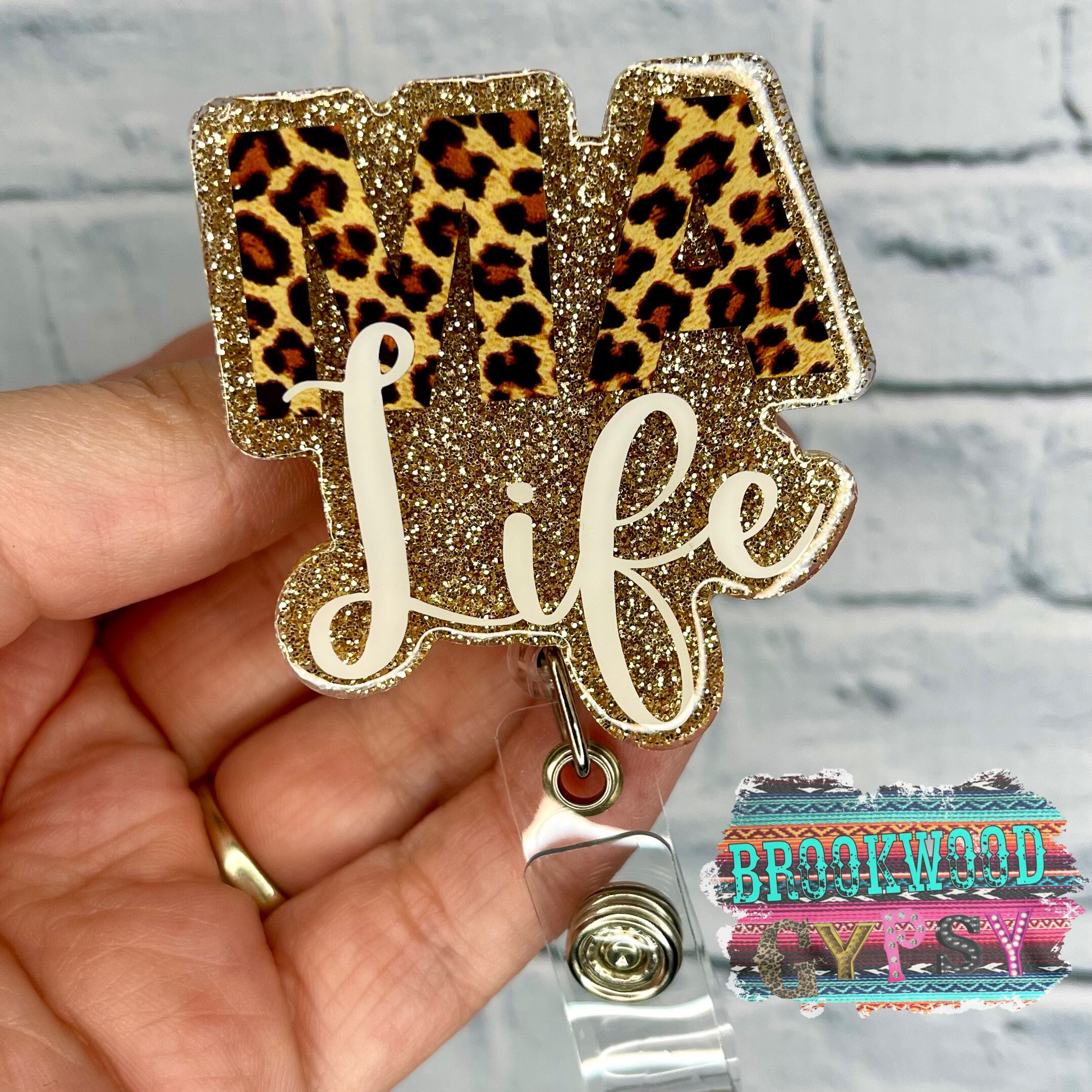 Leopard Badge Reelmedical Assistant Badge Reelmaleopard | Etsy