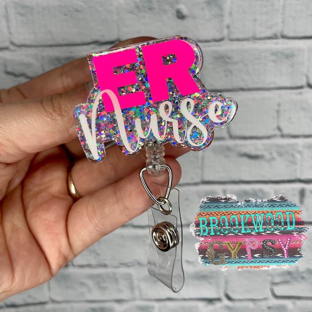 ER Nurse Badge Reel,emergency Room Nurse Badge Reel,nurses Badge Reel ...