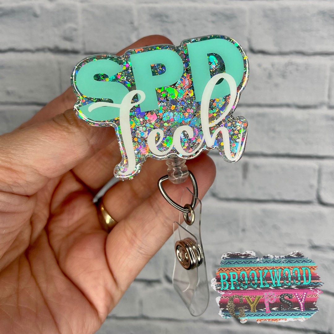 SPD Tech Badge Reel,sterile Processing Tech Badge Reel,medical Badge ...