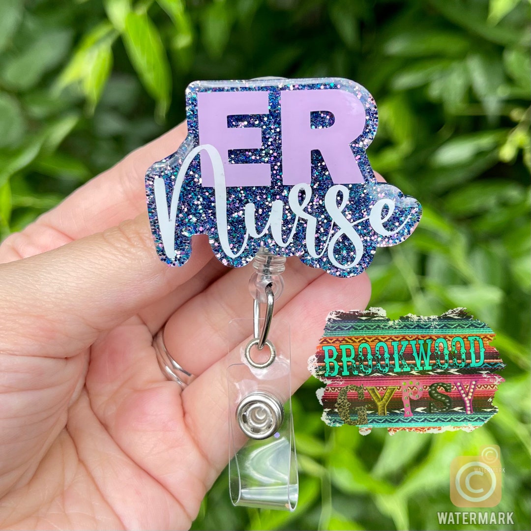 ER Nurse Badge Reel,emergency Room Nurse Badge Reel, Nurses Badge Reel ...