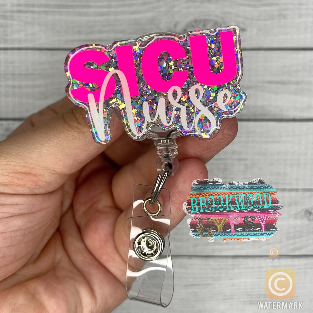 SICU Nurse Badge Reel,sicu Nurse Gift,surgical ICU Nurse,surgical ...