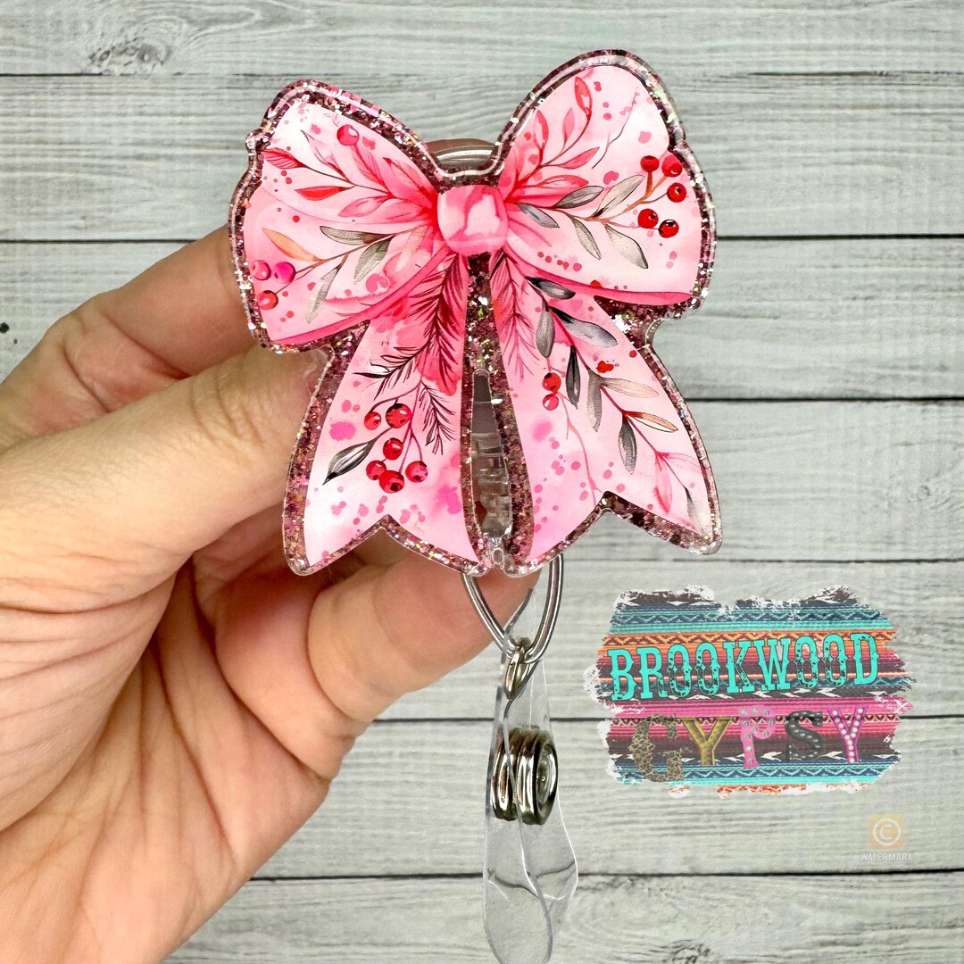 Coquette Bow Badge Reel,girly Badge Reel,nurses Badge,nurses Gift ...