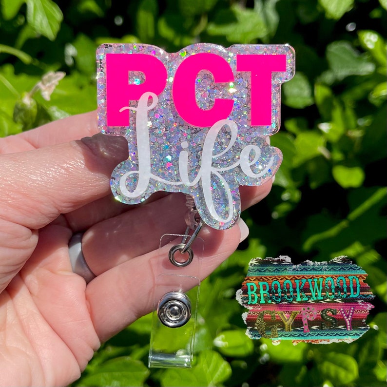 PCT Life Badge Reelpct Badge Reelpatient Care Tech Badge - Etsy