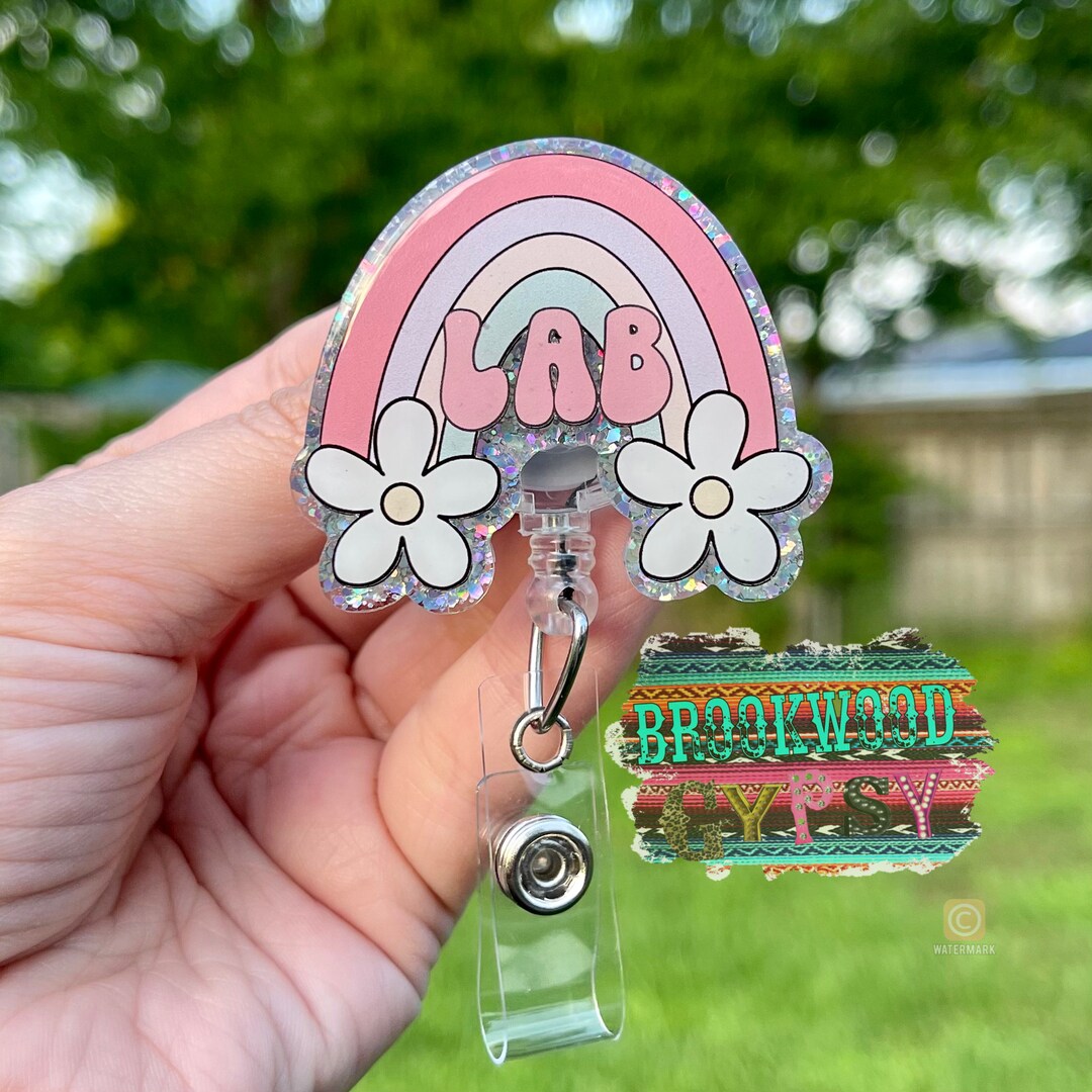 Lab Phlebotomist Badge Reel,lab Badge Reel, Glitter Badge Reel ...