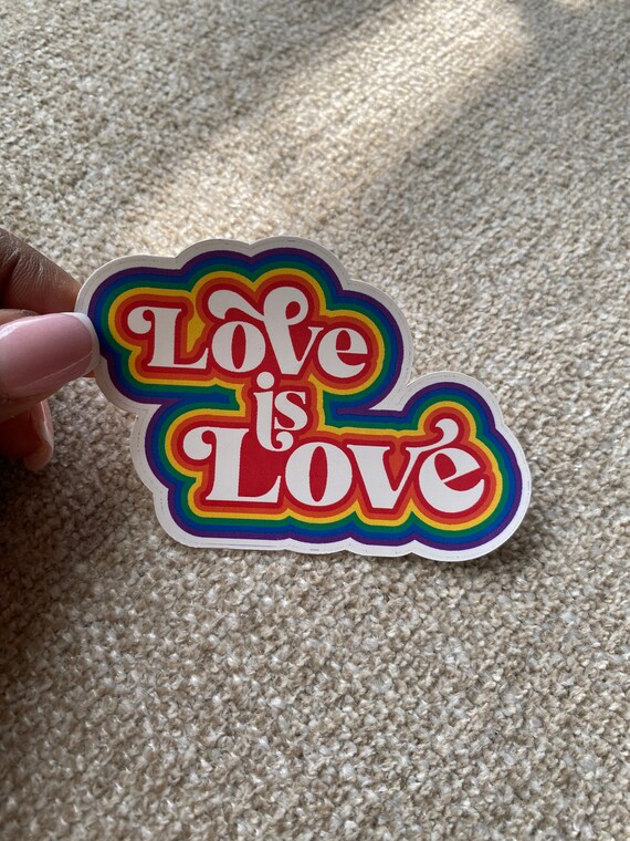 Love Is Love Sticker Love Is Love Pride Sticker Rainbow | Etsy
