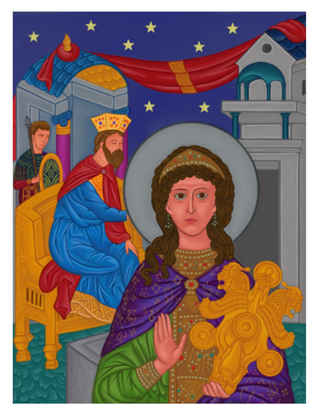 Esther and the King of Persia Icon - Etsy