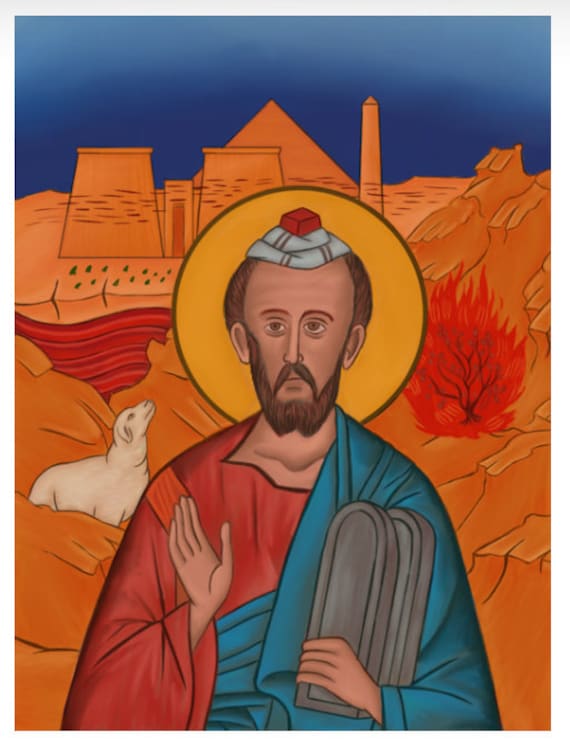 Moses And The Burning Bush Icon
