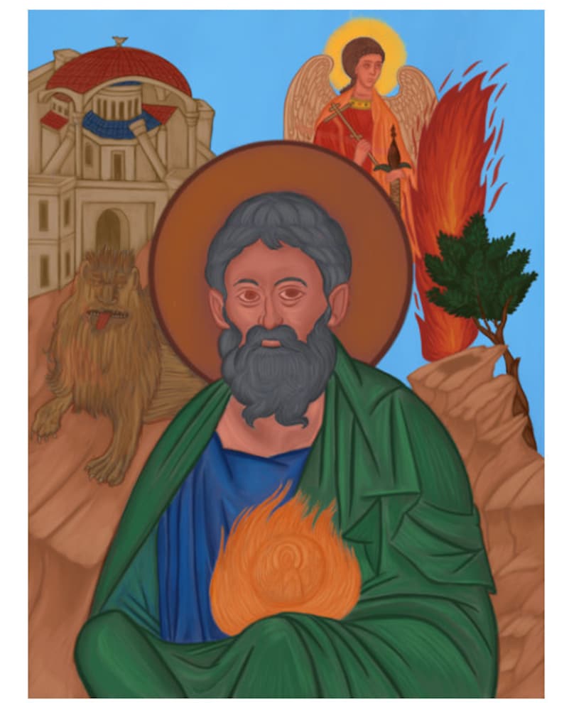 Judge Gideon and the Acts of Samson Digital Hand Drawn Byzantine Icon ...