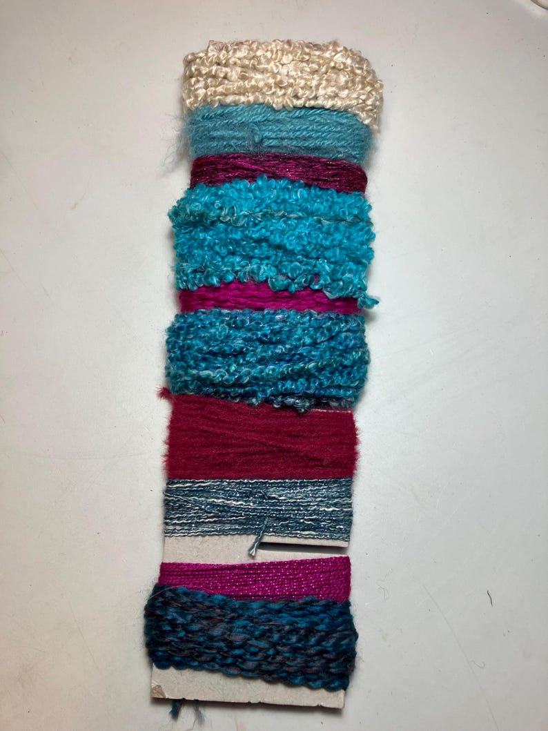Textured Yarn Scrap Bundle, 100 Yards Total - Etsy