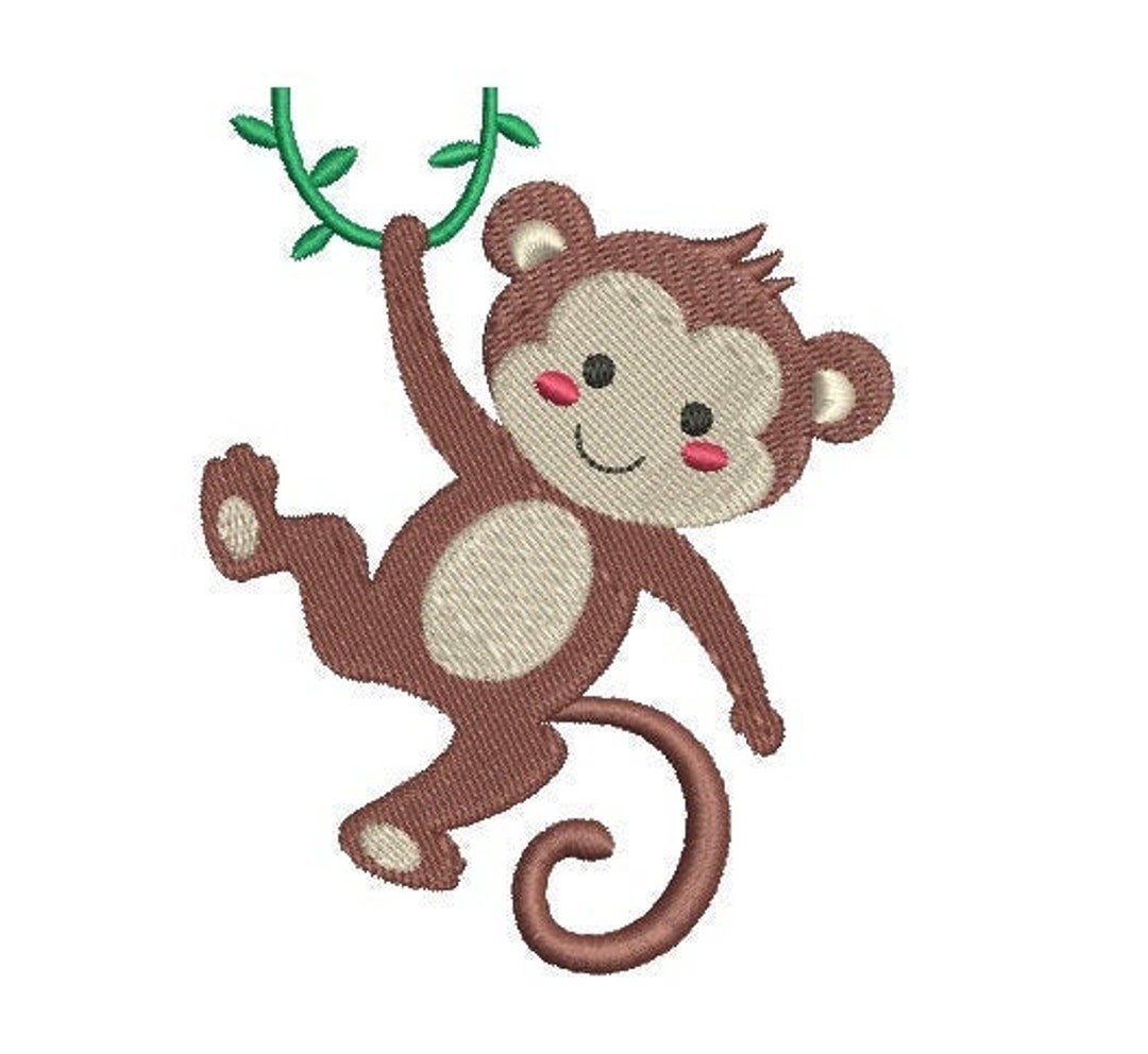 Monkey5 Sizesmachine Embroidery Designinstant Download - Etsy