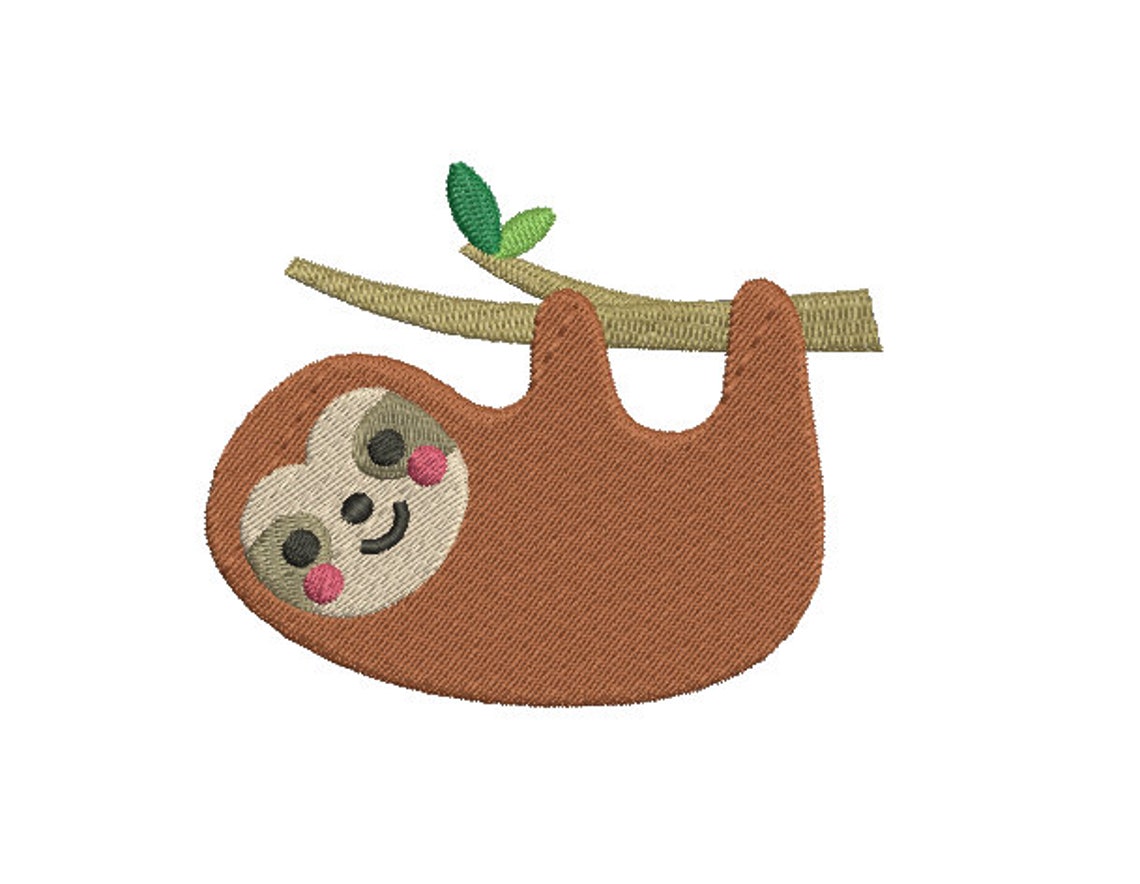8 Sizes-mini Sloth-machine Embroidery Designinstant Download - Etsy
