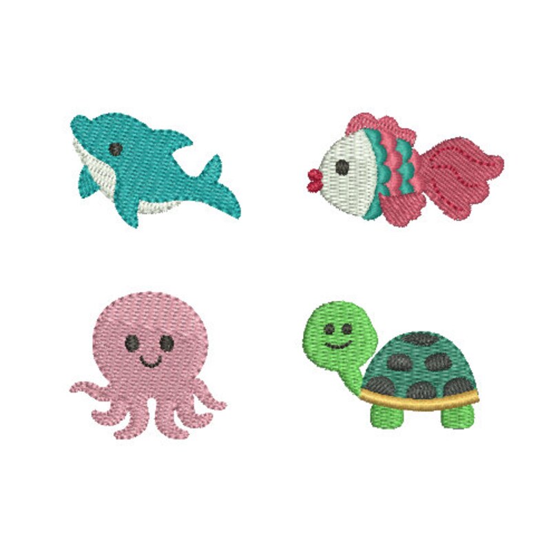 Sea Life Embroidery - Etsy