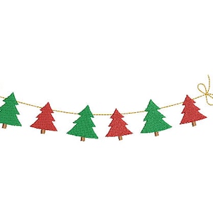 Christmas Tree Bordermachine Embroidery Design - Etsy