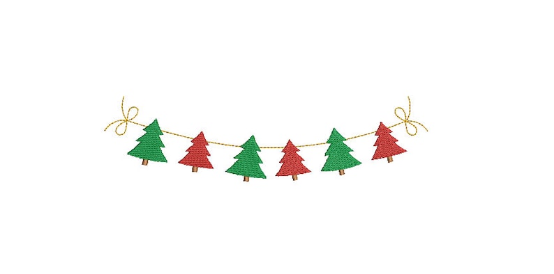 Christmas Tree Bordermachine Embroidery Design - Etsy