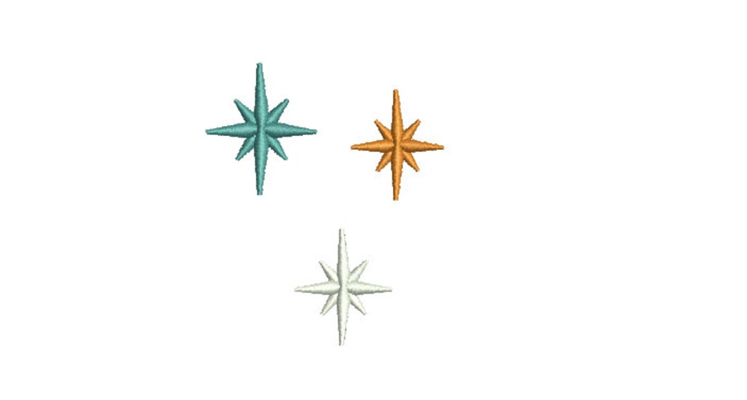 Mini Star-6 Sizes-machine Embroidery Design - Etsy