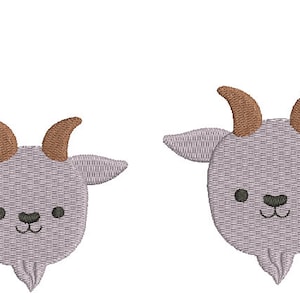 8 Sizes--mini Goat--machine Embroidery Design--instant Download - Etsy