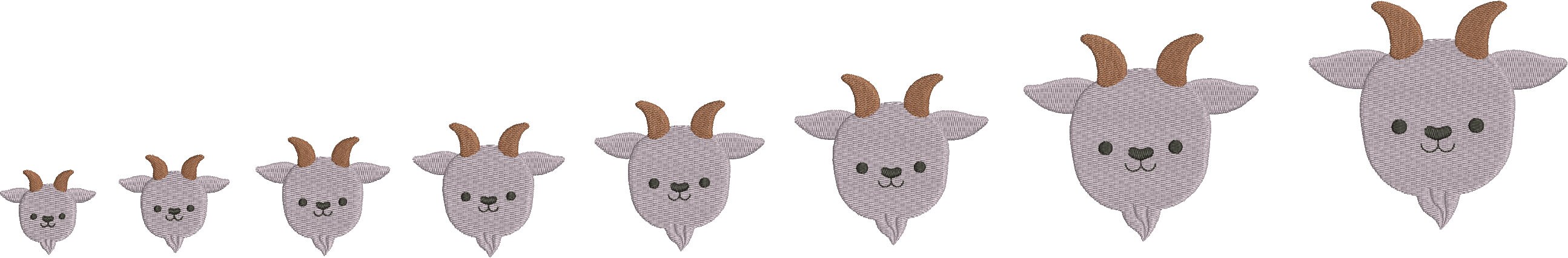 8 Sizesmini Goatmachine Embroidery Designinstant - Etsy